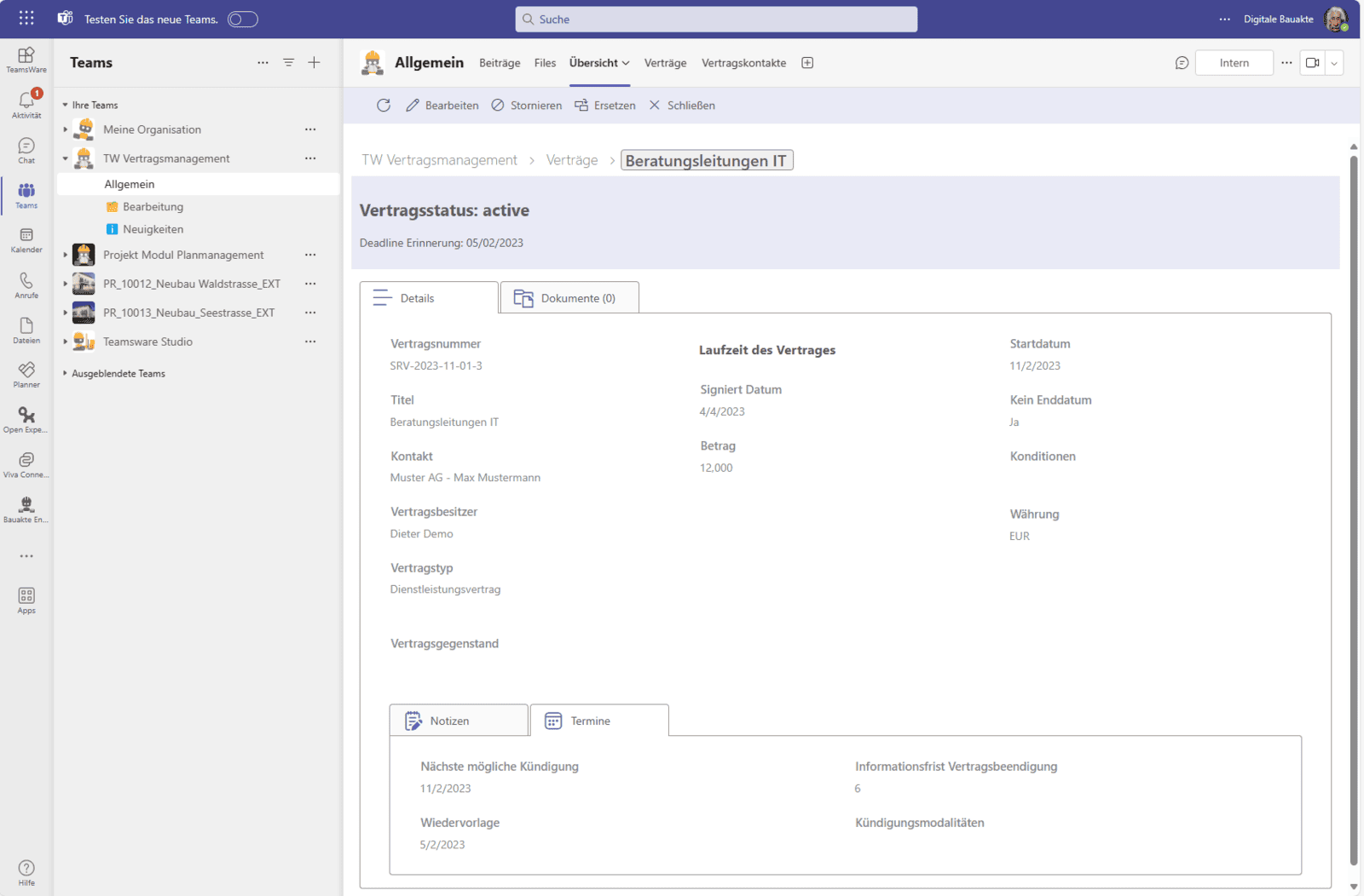 Vertragsmanagement | Teamsware